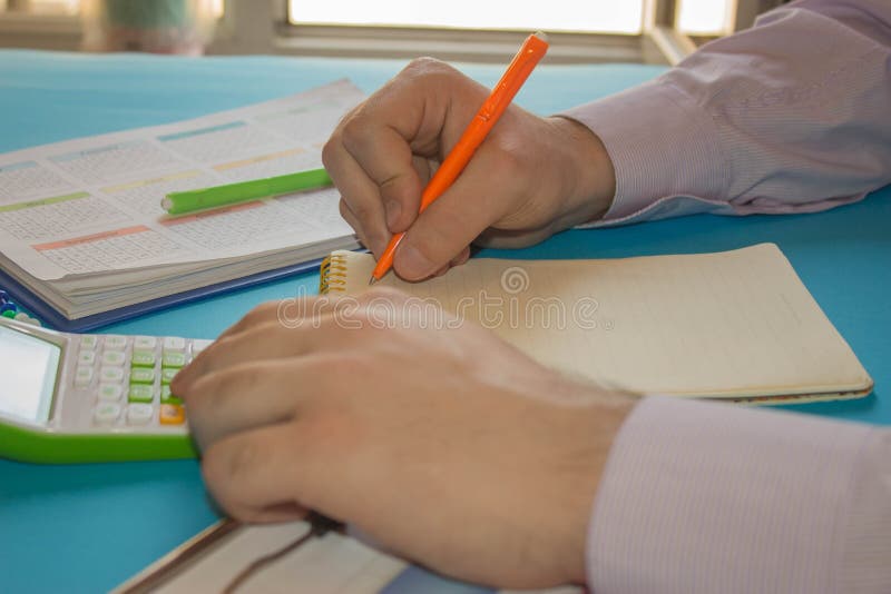 Businessman Hand Using Calculator, Accounting Concept. Hands with ...