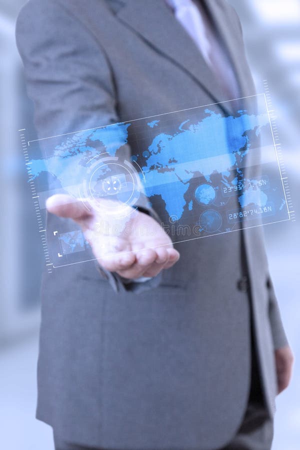 Businessman hand working stock photo. Image of interface - 40953750