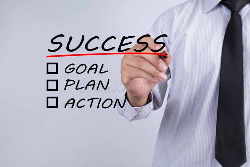 Businessman Hand Writing Success, Business Concept. Stock Photo - Image ...