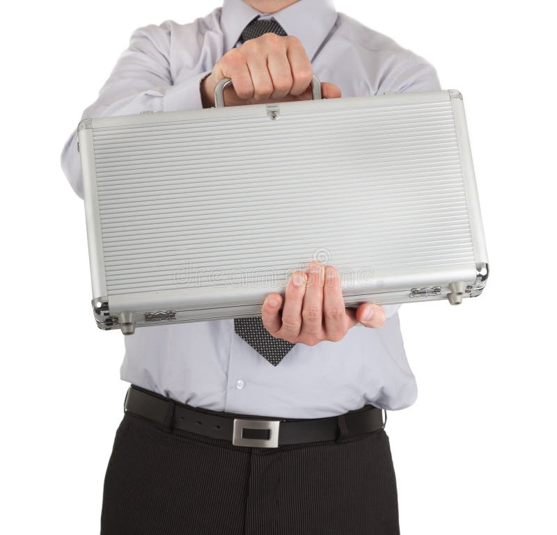Businessman Handing Over Briefcase Stock Image - Image of handle ...