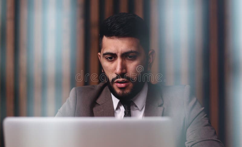 Businessman with Hands Behind Head Resting in Comfortable Office. Stock ...