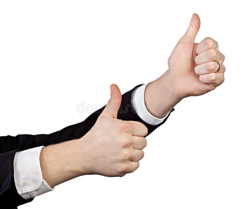 Businessman Hands with Thumb Up Stock Image - Image of gestures, thumbs ...