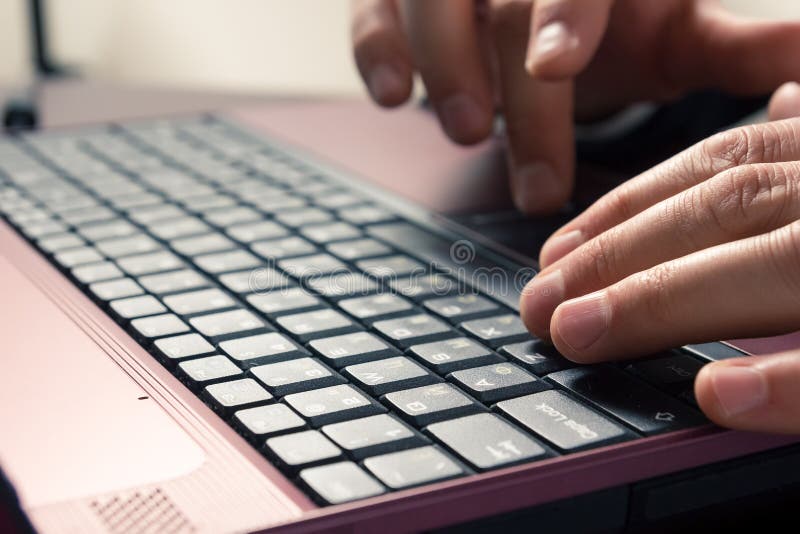 Businessman Hands Typing on a Computer Keyboard Stock Image - Image of ...