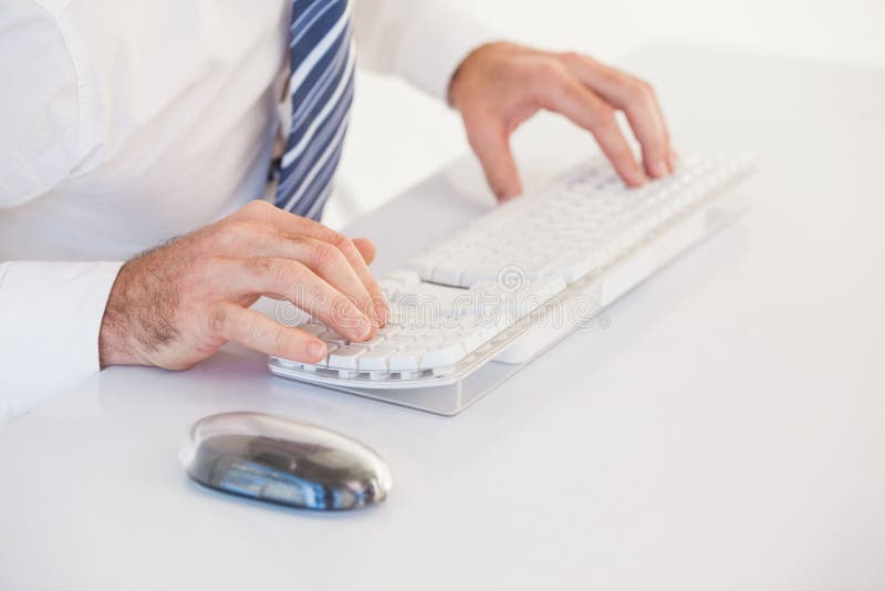 Businessman Hands Typing on Keyboard Stock Photo - Image of business ...