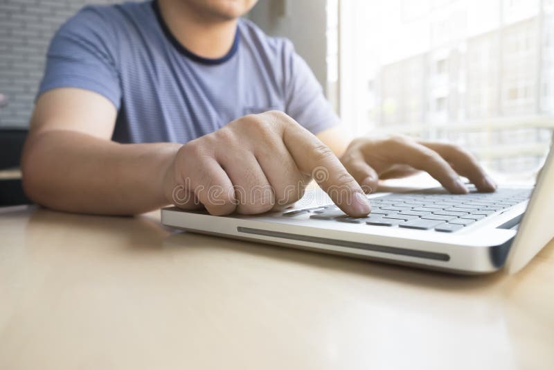 Businessman Hands Typing on a PC or Laptop Keyboard Stock Image - Image ...