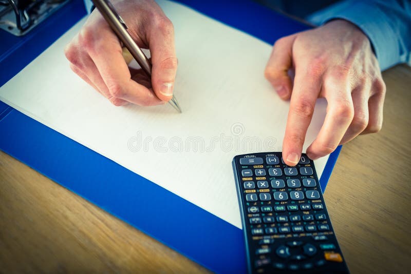 Businessman Hands Typing and Writing Stock Image - Image of male ...