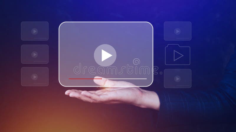Businessman Hands Using for Streaming Online, Watching Video on ...