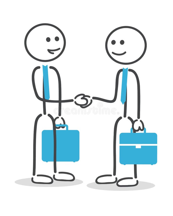 Cartoon Stick Figure Shaking Hands Stock Illustrations – 32 Cartoon ...