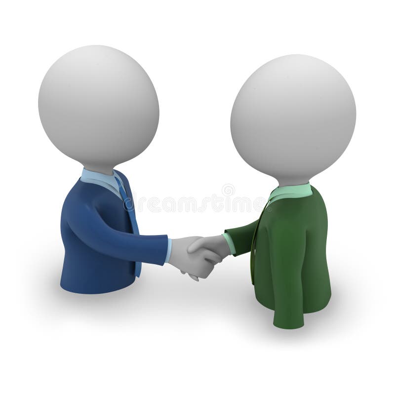 3d people handshake stock illustration. Illustration of businessman ...