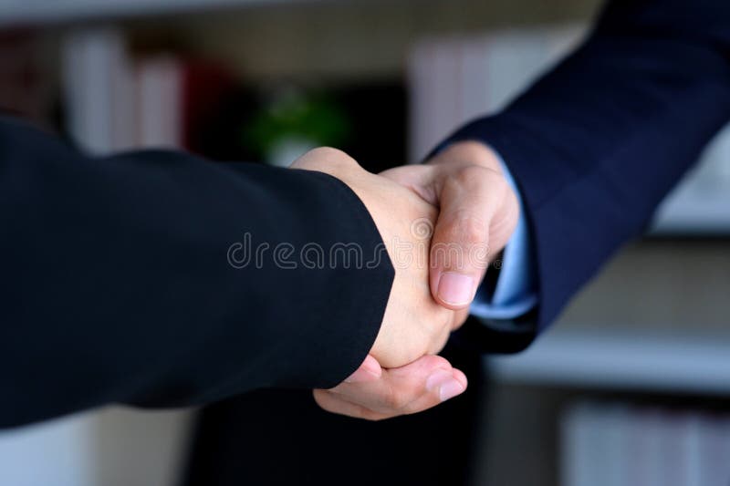 Businessman Handshake at Office, Business Cooperation, Success in ...