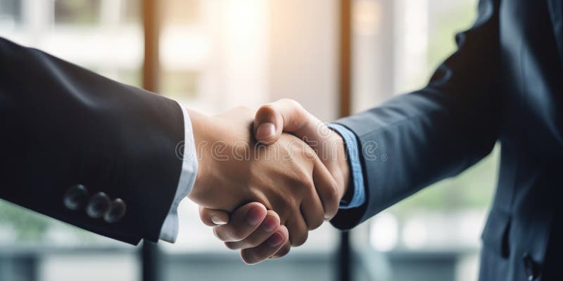 Businessman Handshake for Teamwork Created with Generative AI ...
