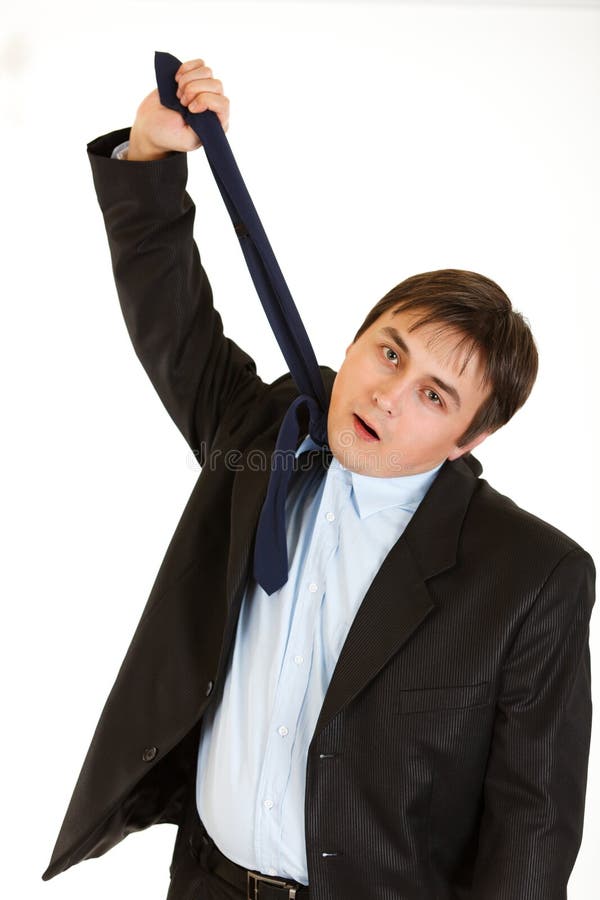 Businessman Hanging Himself Tie Stock Photos - Free & Royalty-Free ...