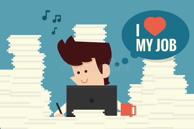 Businessman happy working stock vector. Illustration of management ...