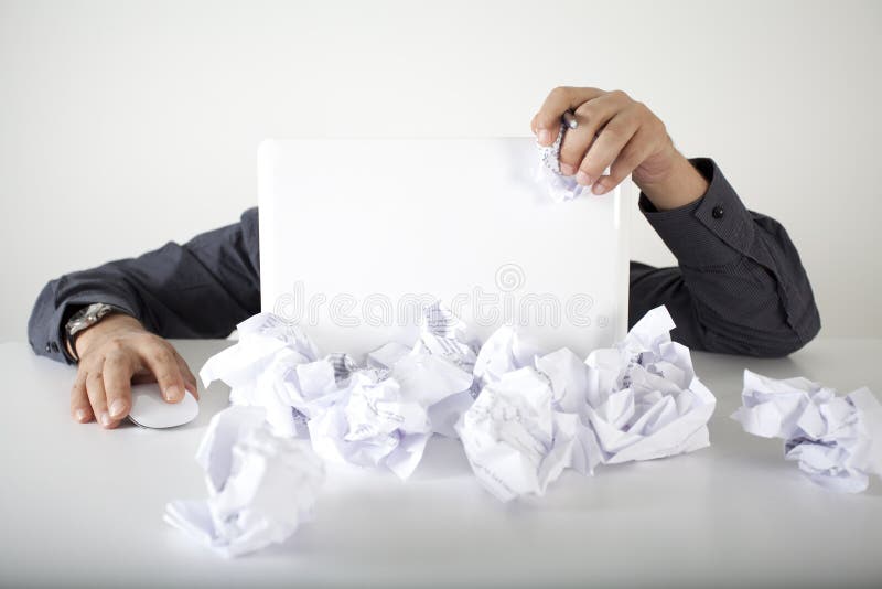 Business Man Hard Working in the Papers Stock Photo - Image of business ...