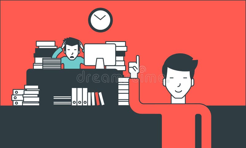 Businessman in Hard Working. Stock Vector - Illustration of concept ...