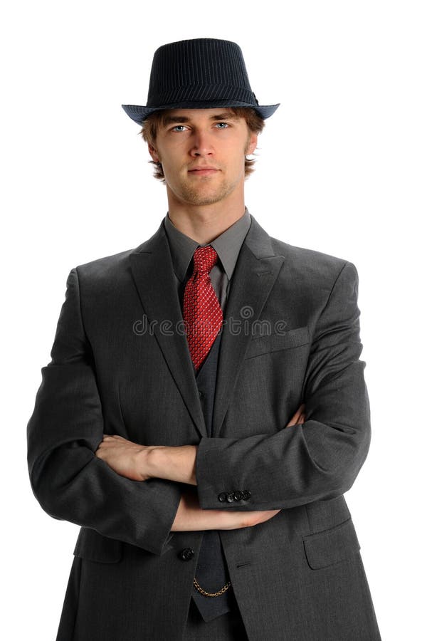 Businessman with Hat stock image. Image of people, suit - 23061471