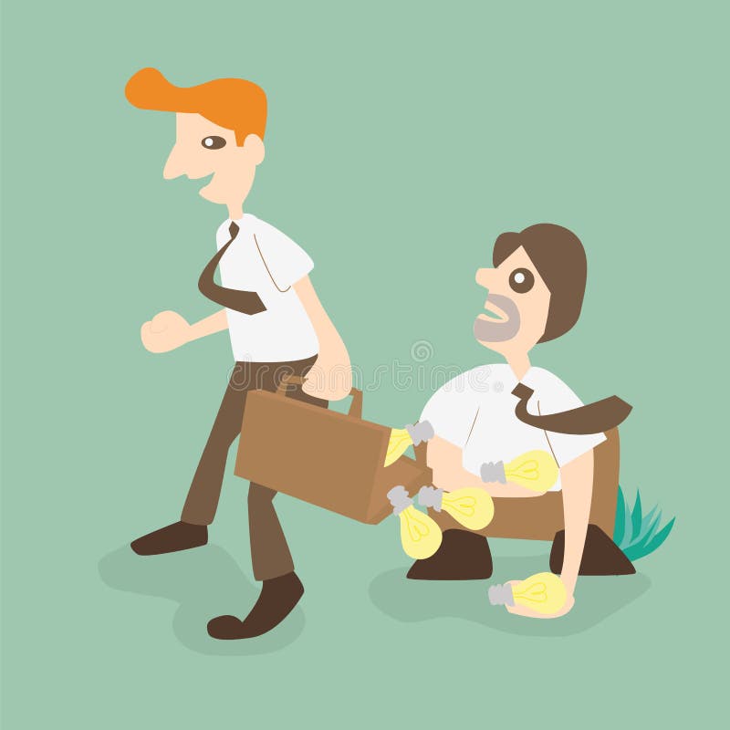 Drop idea on ground stock vector. Illustration of inspiration - 30237621