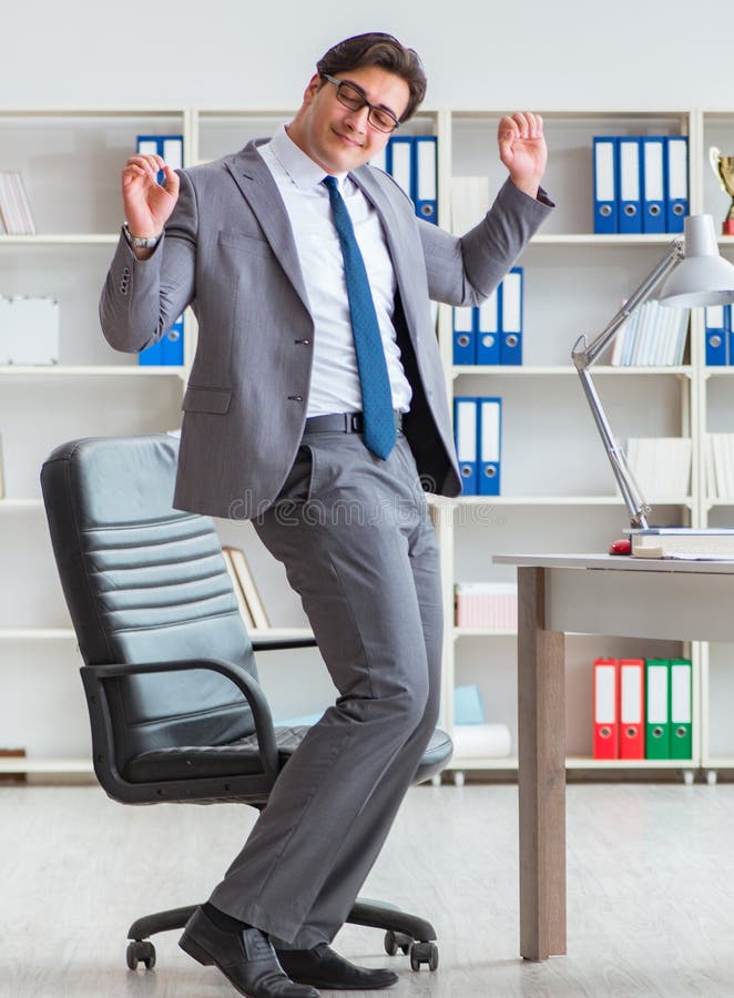 Businessman Having Fun Taking a Break in the Office at Work Stock Image ...