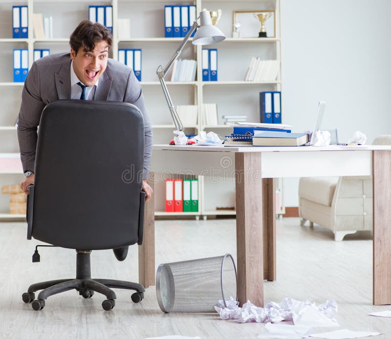 Businessman Having Fun Taking a Break in the Office at Work Stock Photo ...