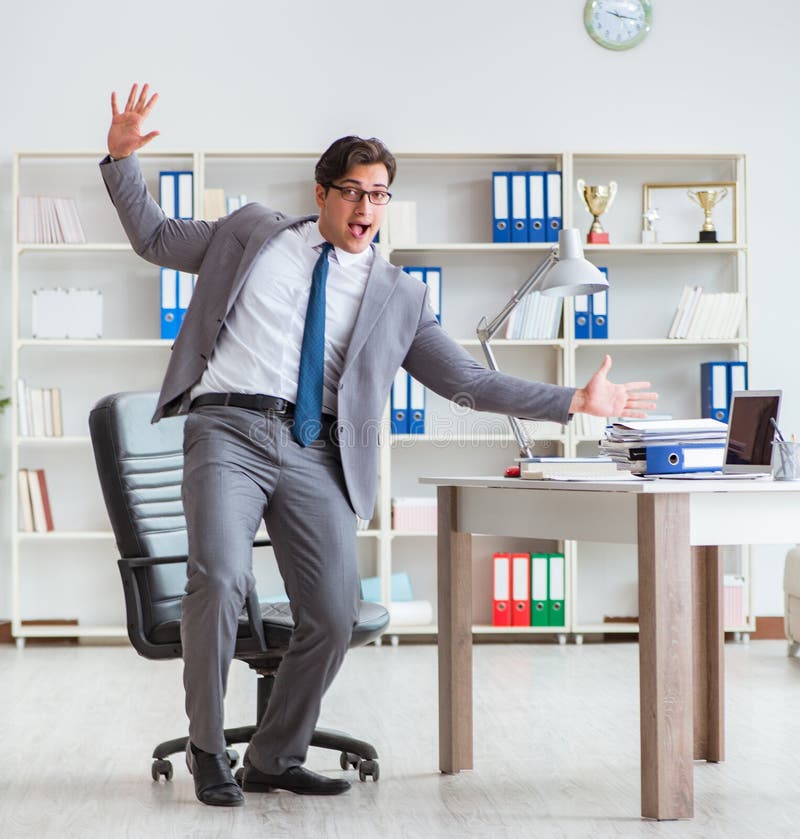 Businessman Having Fun Taking a Break in the Office at Work Stock Photo ...