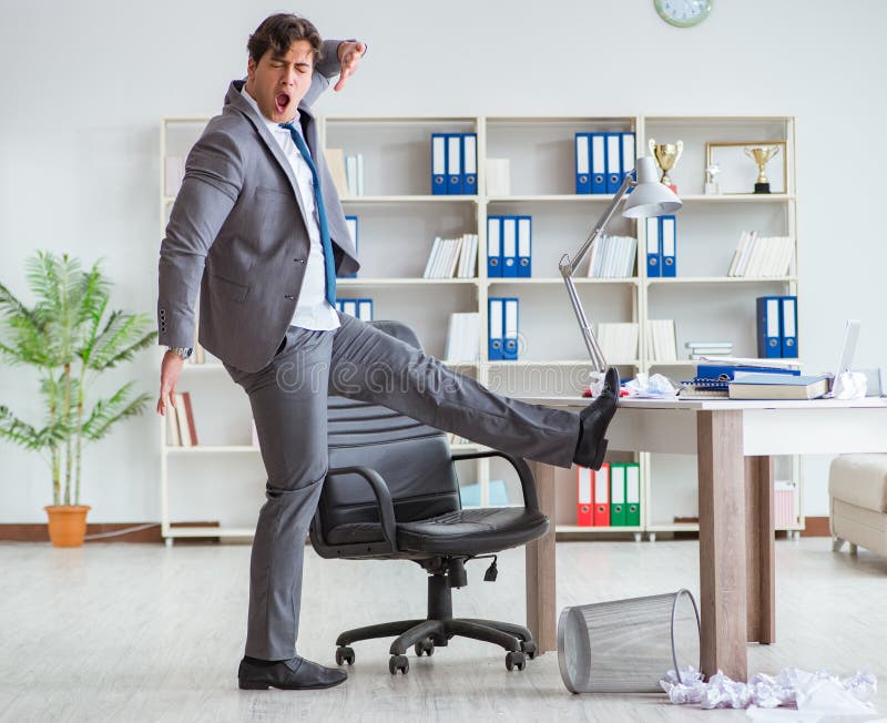 Businessman Having Fun Taking a Break in the Office at Work Stock Image ...