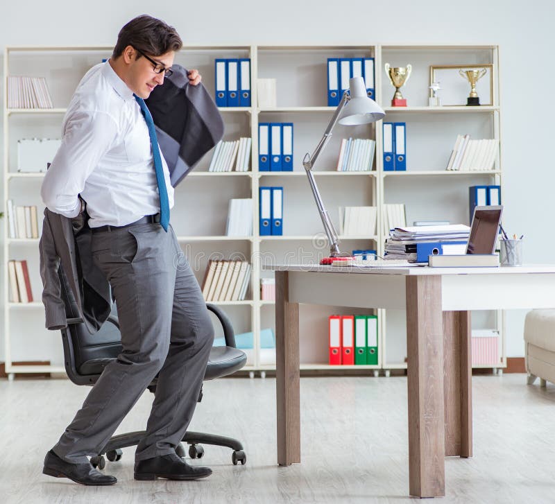 Businessman Having Fun Taking a Break in the Office at Work Stock Image ...