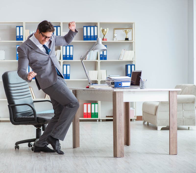 Businessman Having Fun Taking a Break in the Office at Work Stock Image ...
