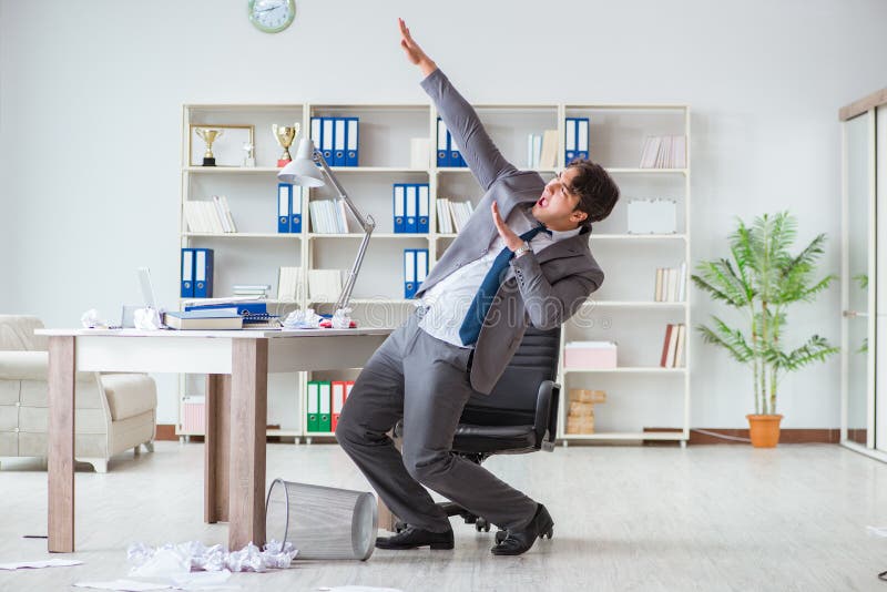 The Businessman Having Fun Taking a Break in the Office at Work Stock ... The Businessman Having Fun Taking a Break in the Office at Work Stock ...