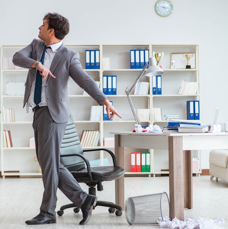 The Businessman Having Fun Taking a Break in the Office at Work Stock ...