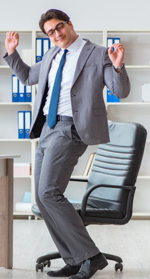 Businessman Having Fun Taking a Break in the Office at Work Stock Image ...