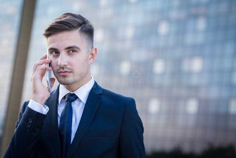 Businessman Having a Phone Call Stock Photo - Image of phone, close ...