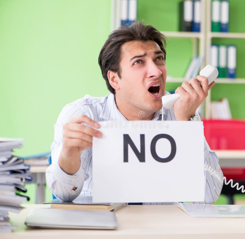 Businessman Having Problems with Paperwork and Workload Stock Photo ...