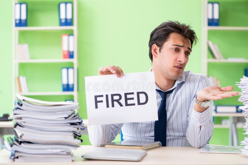 The Businessman Having Problems with Paperwork and Workload Stock Photo ...
