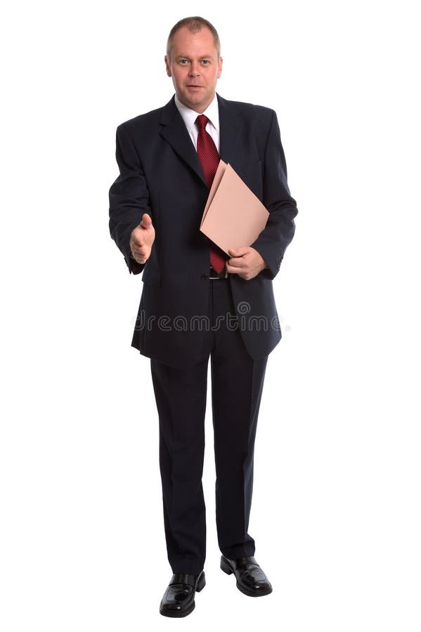 Businessman Hello stock photo. Image of person, handshake - 3571708