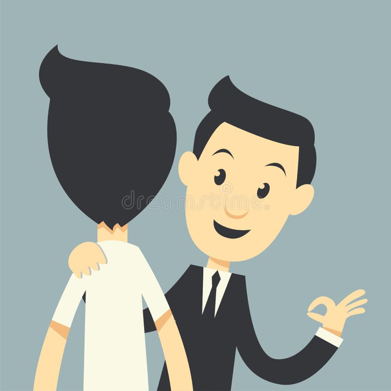 Businessman Help Each Other Stock Vector - Illustration of help, hand ...