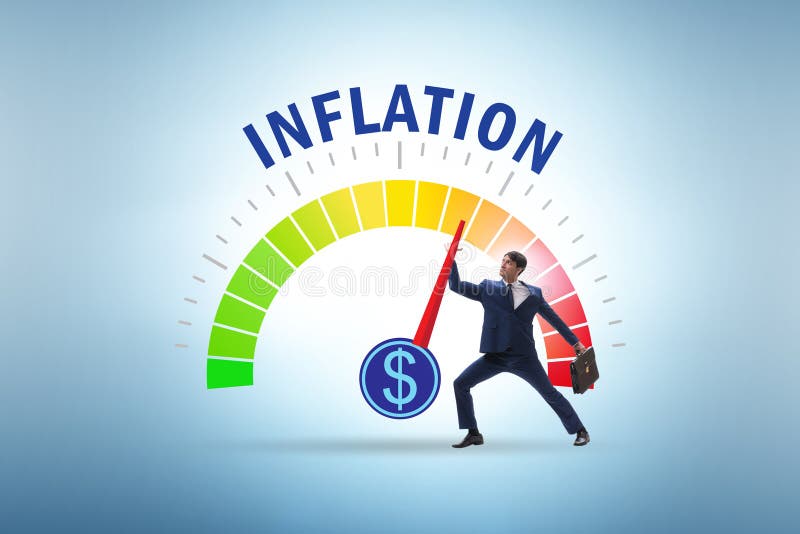 Businessman in the High Inflation Concept Stock Image - Image of ...