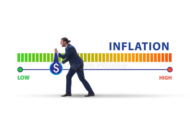 Businessman in the High Inflation Concept Stock Photo - Image of market ...