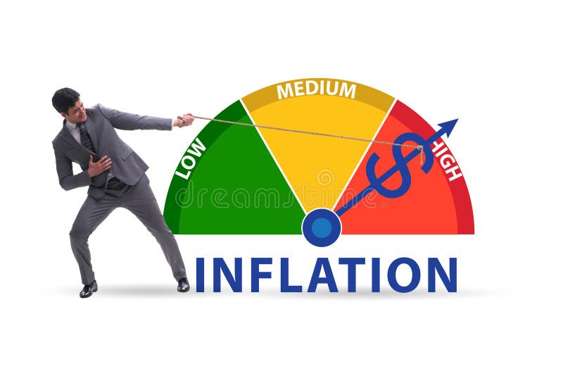 Businessman in the High Inflation Concept Stock Photo - Image of ...