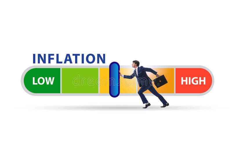 Businessman in the High Inflation Concept Stock Image - Image of cost ...