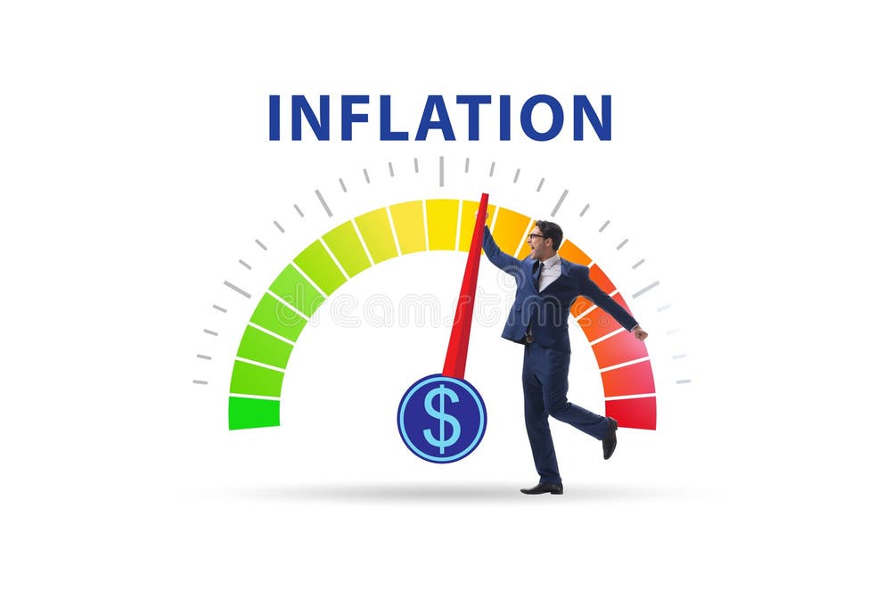 Businessman in the High Inflation Concept Stock Image - Image of ...