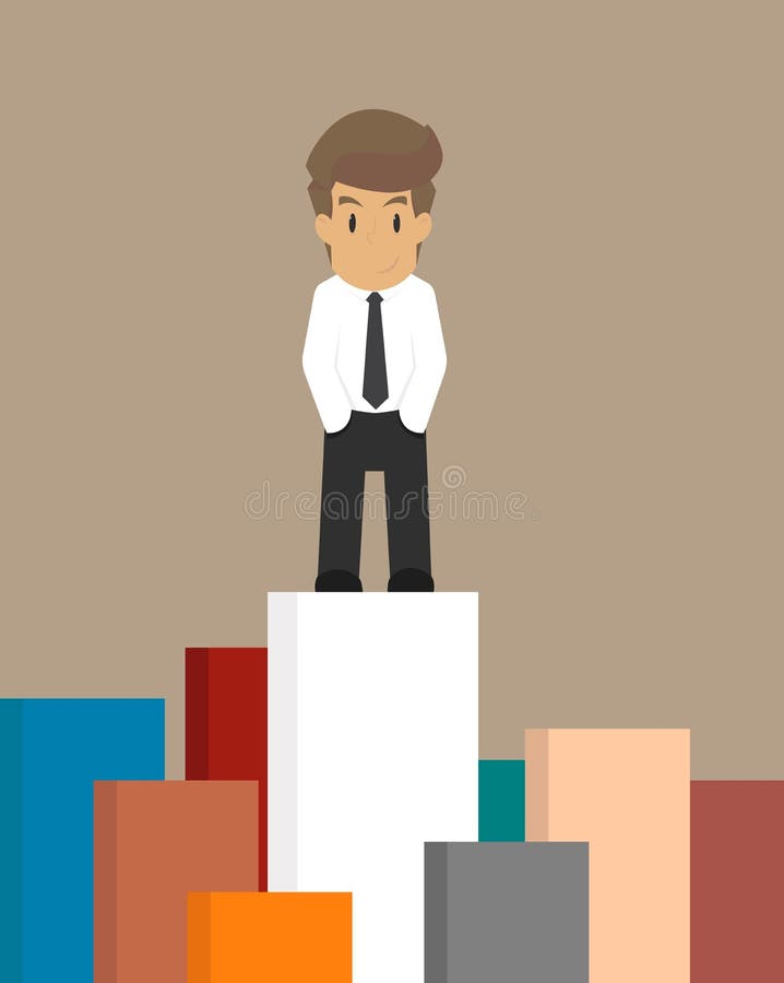 Businessman higher level stock vector. Illustration of character - 83742706