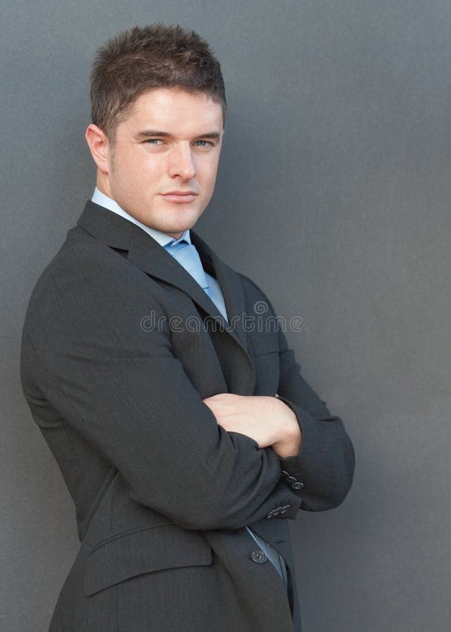Businessman with His Arms Folded Stock Photo - Image of handsome ...