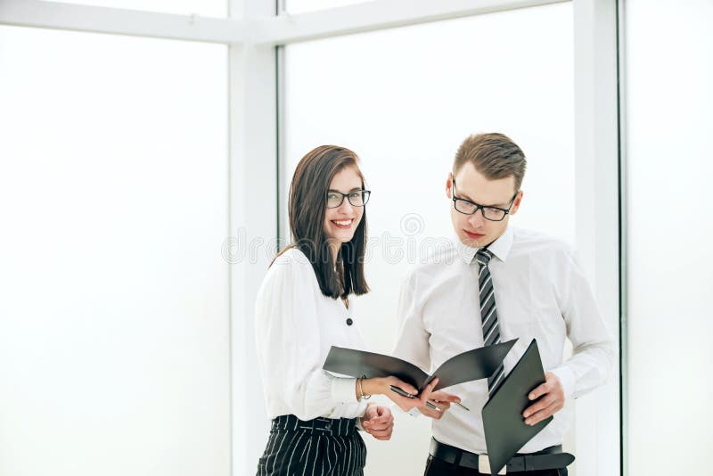 Businessman and His Assistant Discussing Work Plan Stock Photo - Image ...
