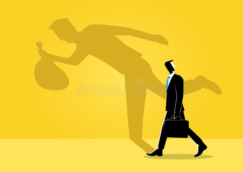 Old man and his shadow stock vector. Illustration of people - 166262652