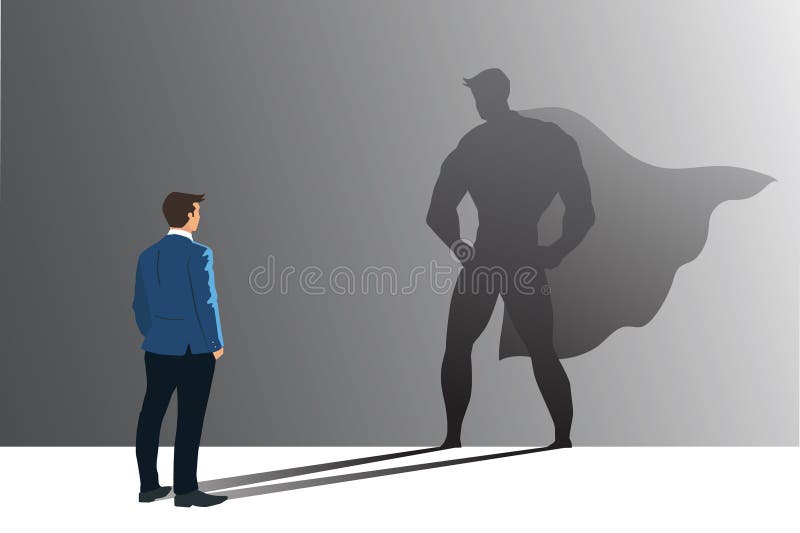 Executive Superhero Shadow Stock Illustrations – 98 Executive Superhero ...
