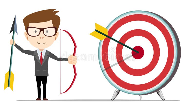 Businessman Hit the Target. Stock Vector - Illustration of business ...