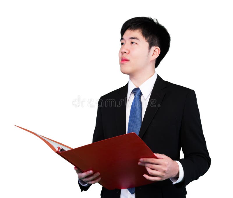 Businessman hold the files stock photo. Image of boss - 44556174