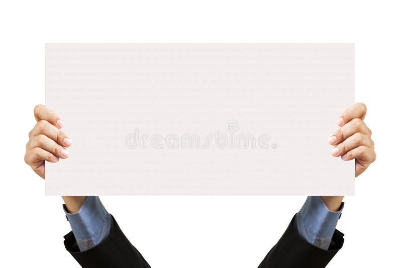 Young Woman Holding a Blank White Sign Stock Photo - Image of advertise ...