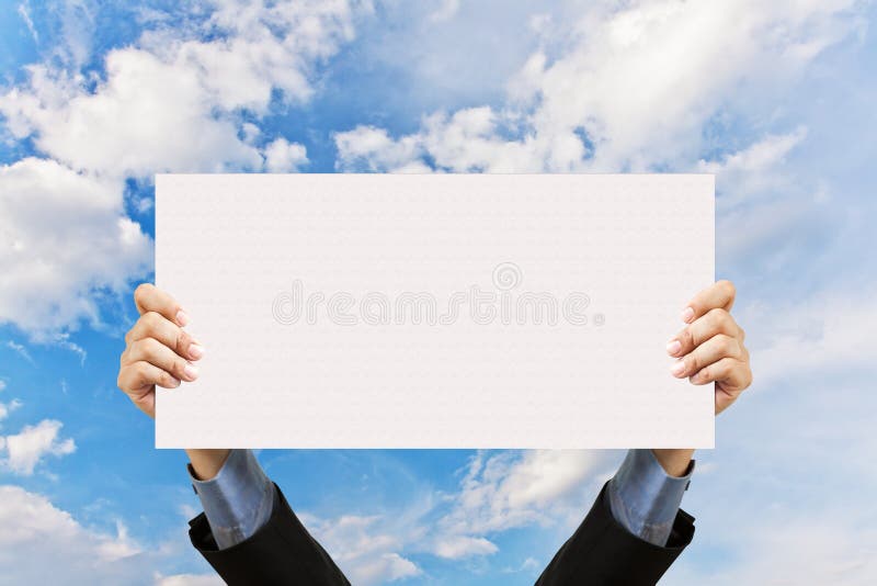 Businessman Holding Life Insurance Concept and Blue Sky Stock Image ...