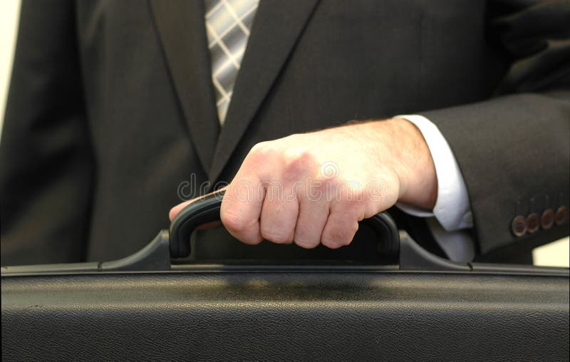 Businessman Holding Briefcase Stock Photo - Image of files, hands: 2115796